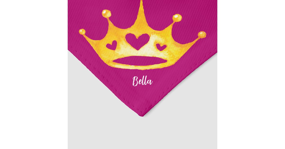 Custom Queen Princess Monogrammed Pet Bandana Collar | Zazzle
