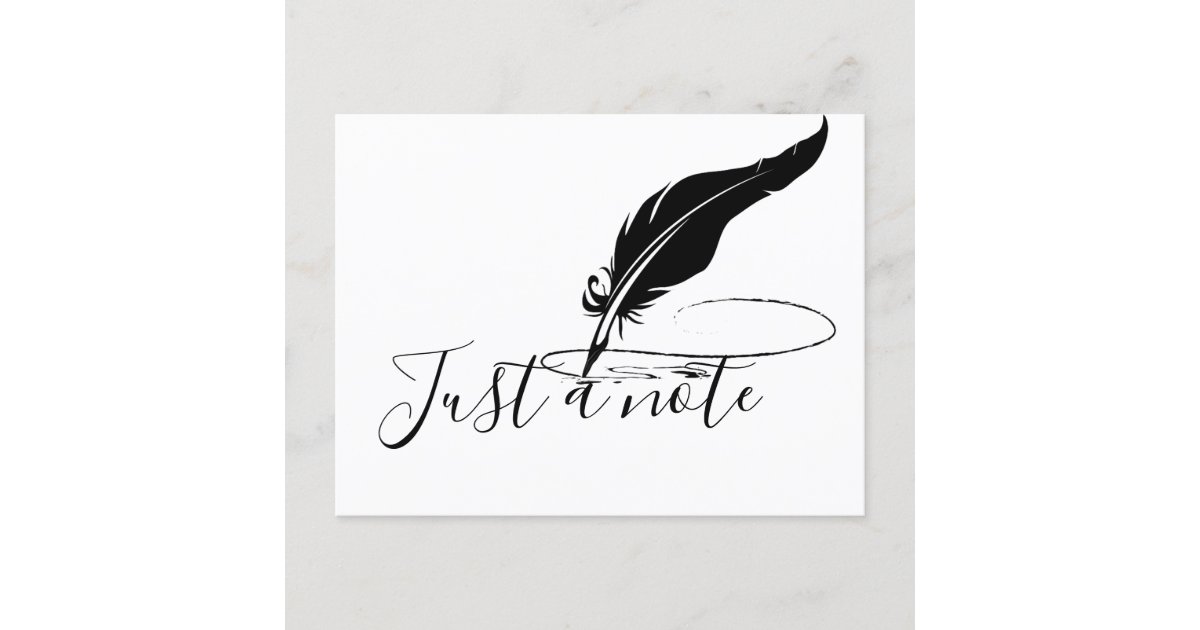 Custom quill pen postcard | Zazzle