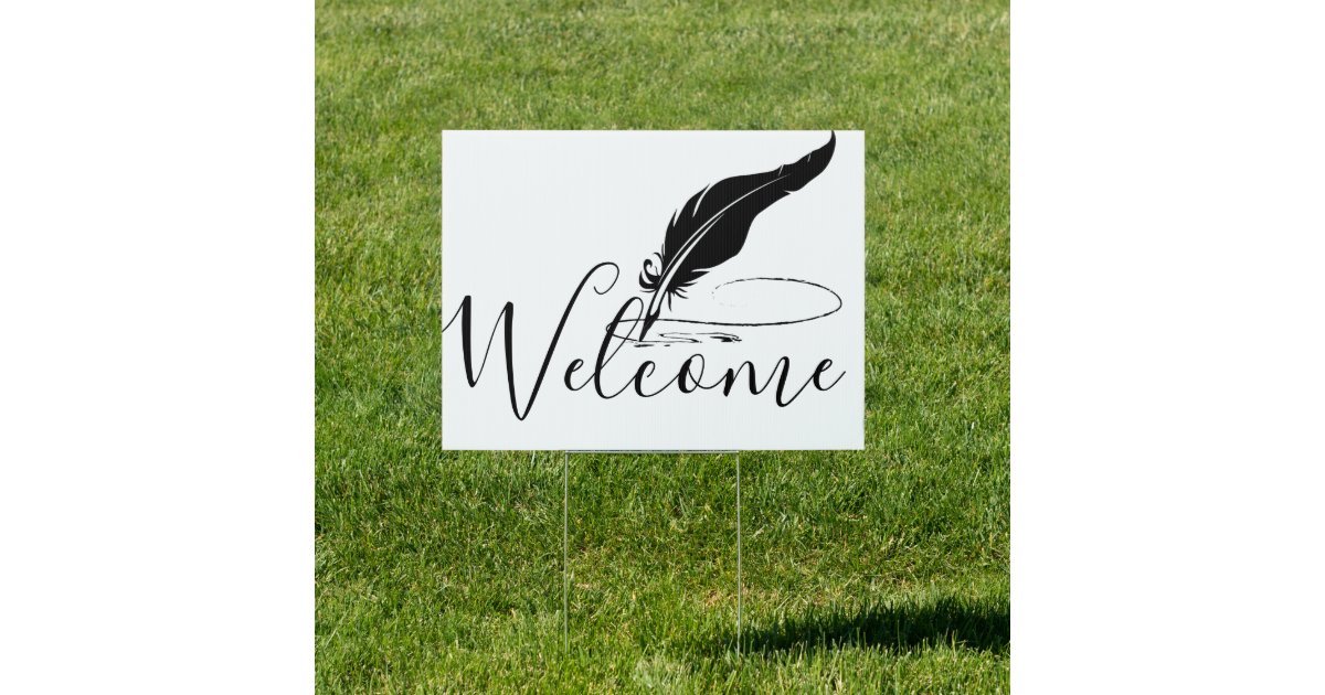Custom quill pen sign | Zazzle
