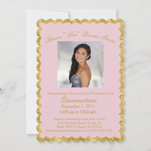 Custom Quinceanera Invitation | Zazzle