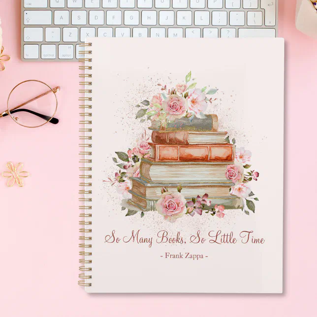 Custom Quote Books and Vintage Pink Roses Planner | Zazzle