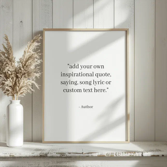 Custom Quote Poster | Zazzle