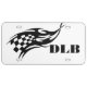 Custom Racing Flag Plastic License Plate | Zazzle