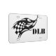 Custom Racing Flag Plastic License Plate | Zazzle