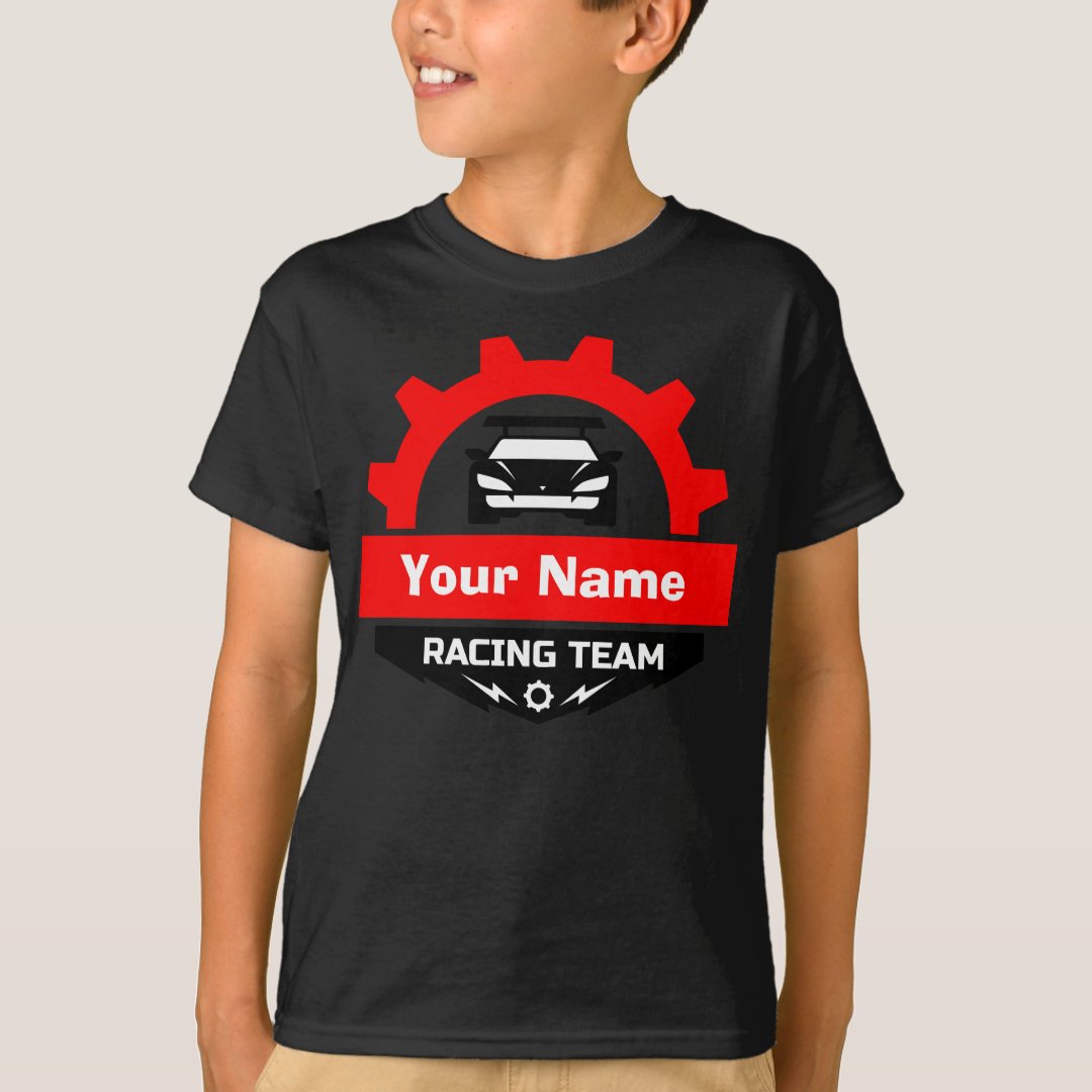 Custom Racing Team Emblem T-Shirt | Zazzle