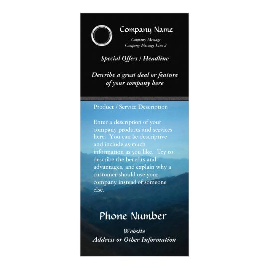 Custom Rack Card, Classic Black Design, Print Your Rack Card | Zazzle.com