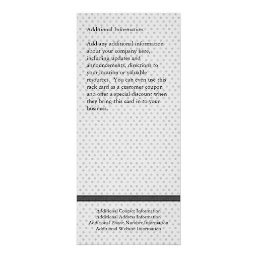 Custom Rack Card, Classic Black Design, Print Your Rack Card | Zazzle