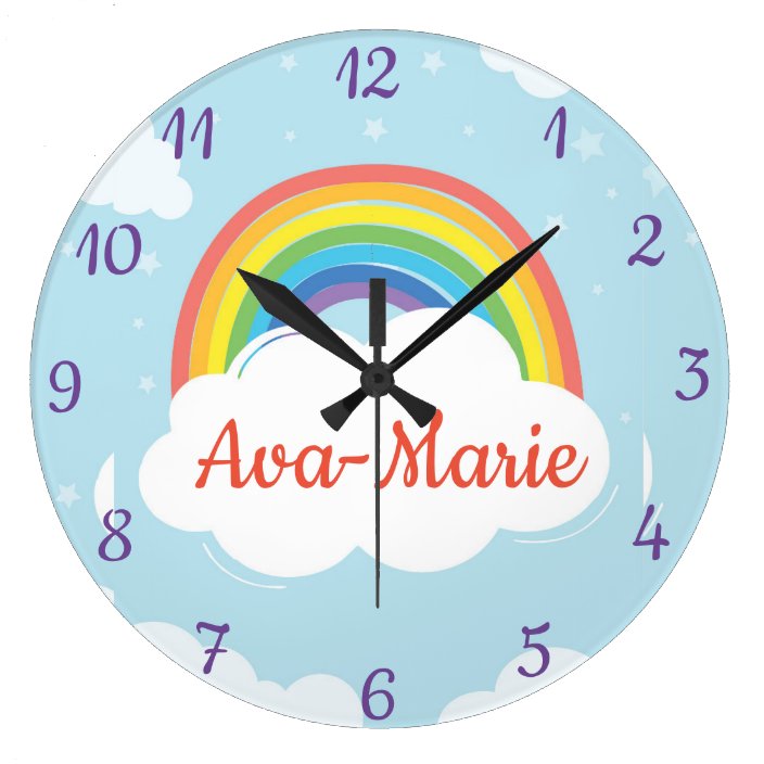 Custom Rainbow Acrylic Wall Clock | Zazzle.com