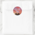 Custom Ranch Cowboy Horse Western Sky Classic Round Sticker | Zazzle
