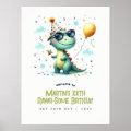 Custom Rawr-Some Dinosaur Birthday Welcome Poster | Zazzle