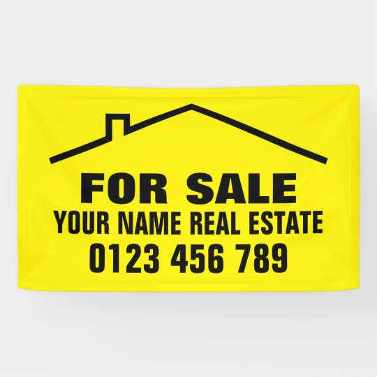 Custom real estate banner sign for realtor company | Zazzle.com