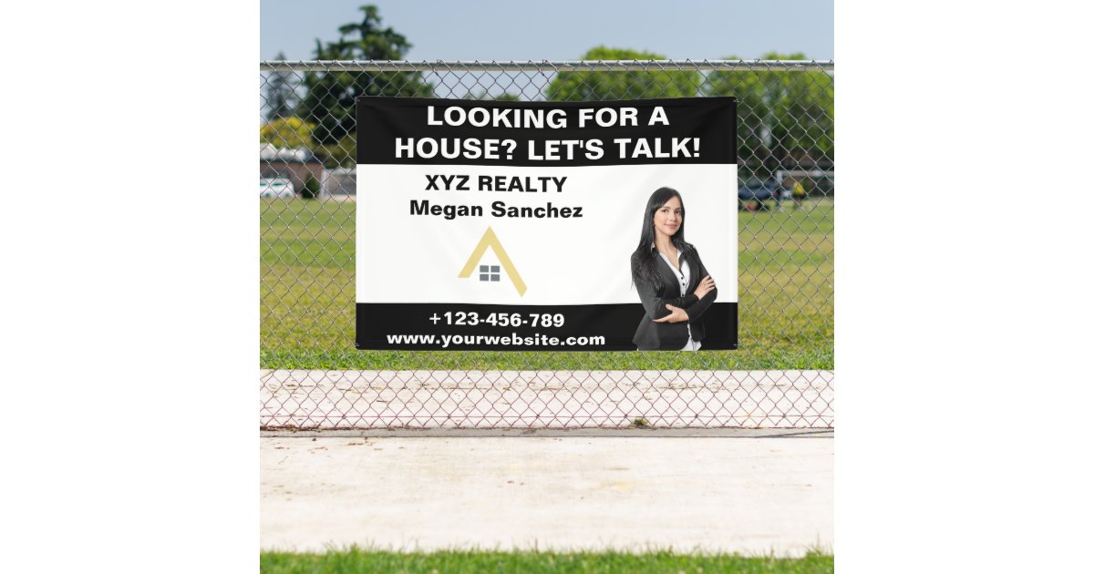 Custom Real Estate Broker Logo Promotional Banner | Zazzle