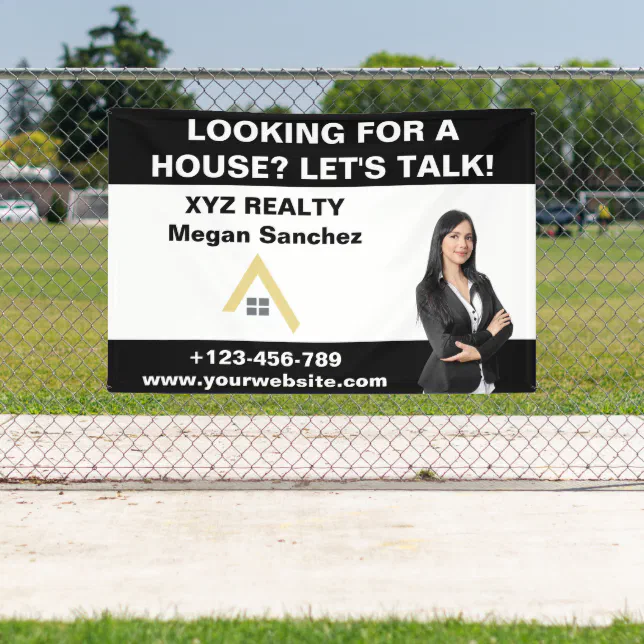 Custom Real Estate Broker Logo Promotional Banner | Zazzle