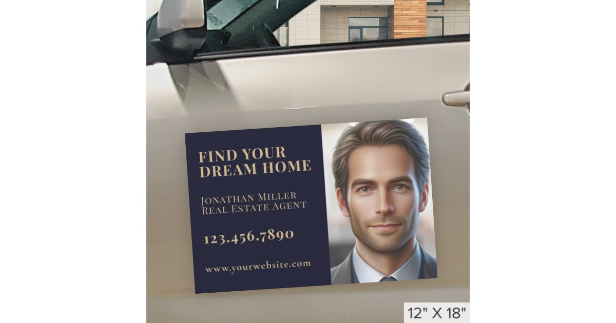 Custom Real Estate Car Magnet | Zazzle