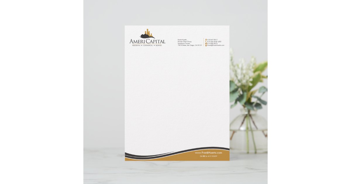 CUSTOM Real Estate Letterhead V4 | Zazzle