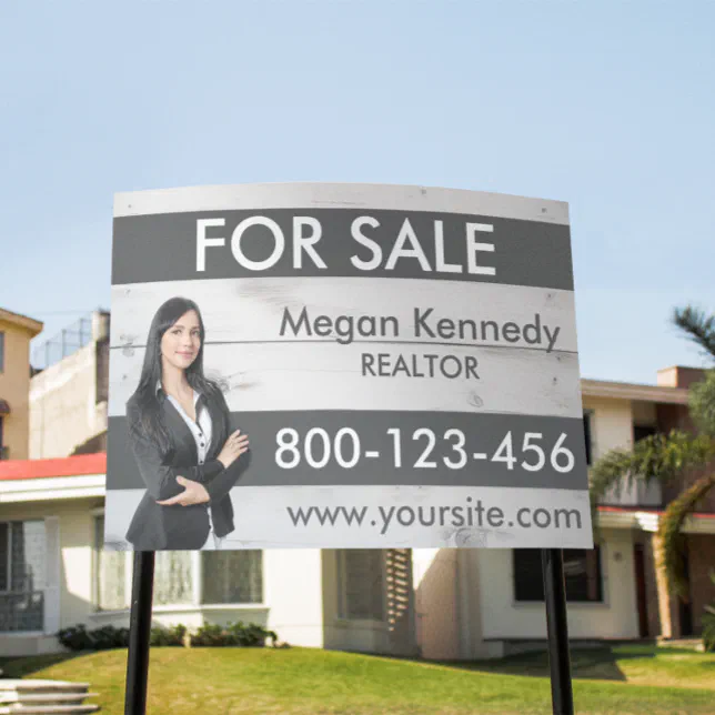 Custom Real Estate Photo Promotional Marketing Sign | Zazzle