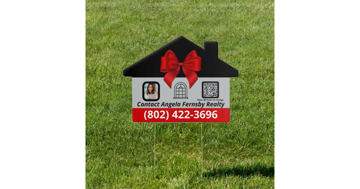 Custom Realtor QR Code Outdoor Real Estate Sign | Zazzle