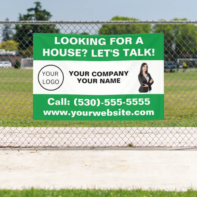 Custom Realtor Real Estate Logo Marketing Banner | Zazzle