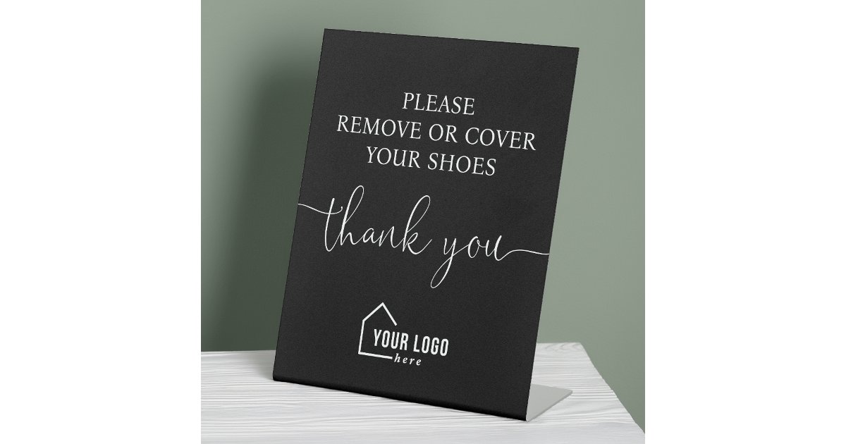 Custom Realtor Remove Shoes Pedestal Sign | Zazzle