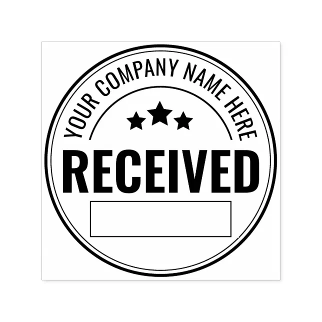 Custom Received Business Self Inking Rubber Stamp | Zazzle