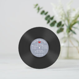 Custom Record Album Novelty Wedding Invitation | Zazzle
