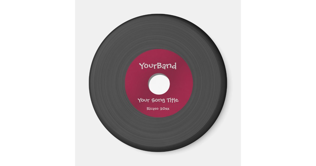 Custom Record Magnet | Zazzle