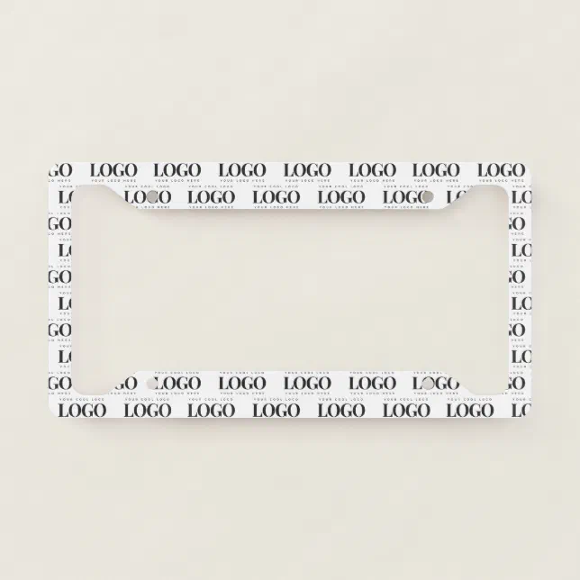 Custom Rectangle Business Company Logo Pattern License Plate Frame | Zazzle