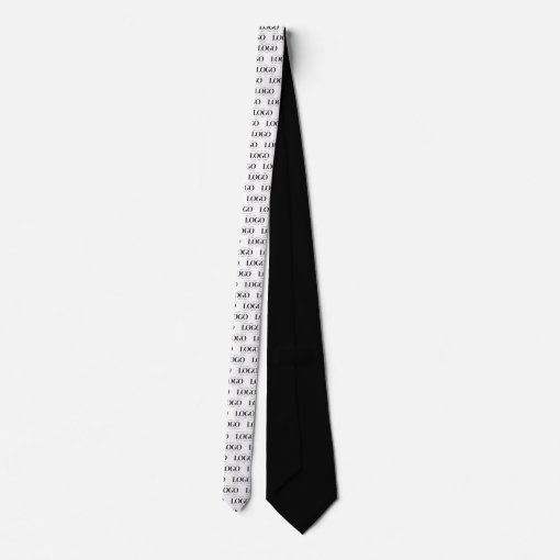 Custom Rectangle Business Company Logo Pattern Neck Tie | Zazzle