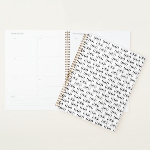 Custom Rectangle Business Company Logo Pattern Planner | Zazzle