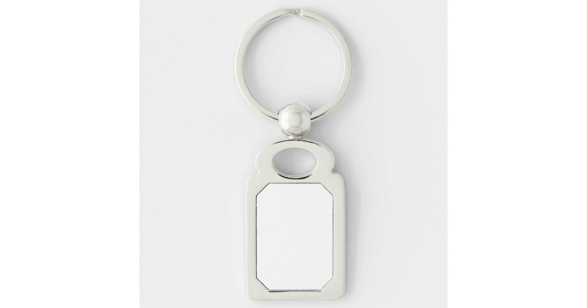 Rectangle Metal Keychain | Zazzle