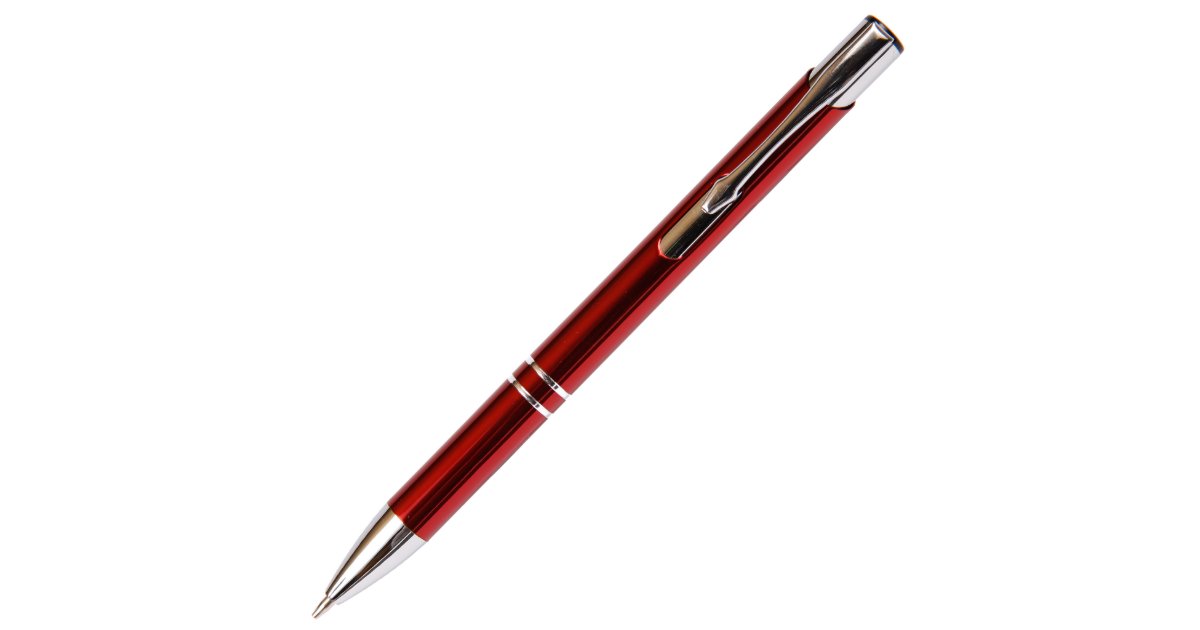 Custom Red Aluminum Promotional Ball Point Pen | Zazzle