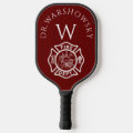 Custom Red and White Fireman emblem Symbols Pickleball Paddle | Zazzle