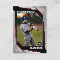 Custom Red Baseball Trading Card Baseball Player | Zazzle