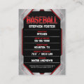 Custom Red Baseball Trading Card Baseball Player | Zazzle