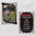 Custom Red Baseball Trading Card Baseball Player | Zazzle