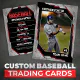 Custom Red Baseball Trading Card Baseball Player | Zazzle