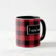 Custom Red Buffalo Check Plaid Mug | Zazzle
