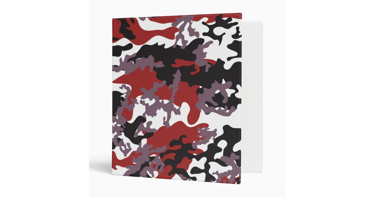 Custom Red Camo School Binder | Zazzle