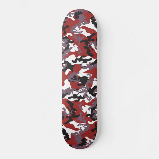 Custom Red Camo Skateboard | Zazzle