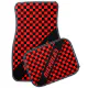 Custom Red Checkered Pattern Car Floor Mat | Zazzle