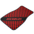 Custom Red Checkered Pattern Car Floor Mat | Zazzle