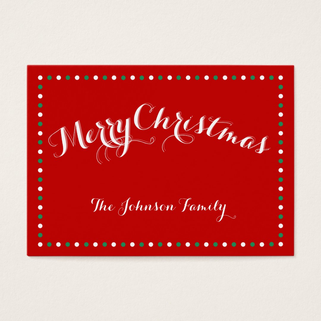 Custom Red Christmas Gift Tags Business Cards | Zazzle