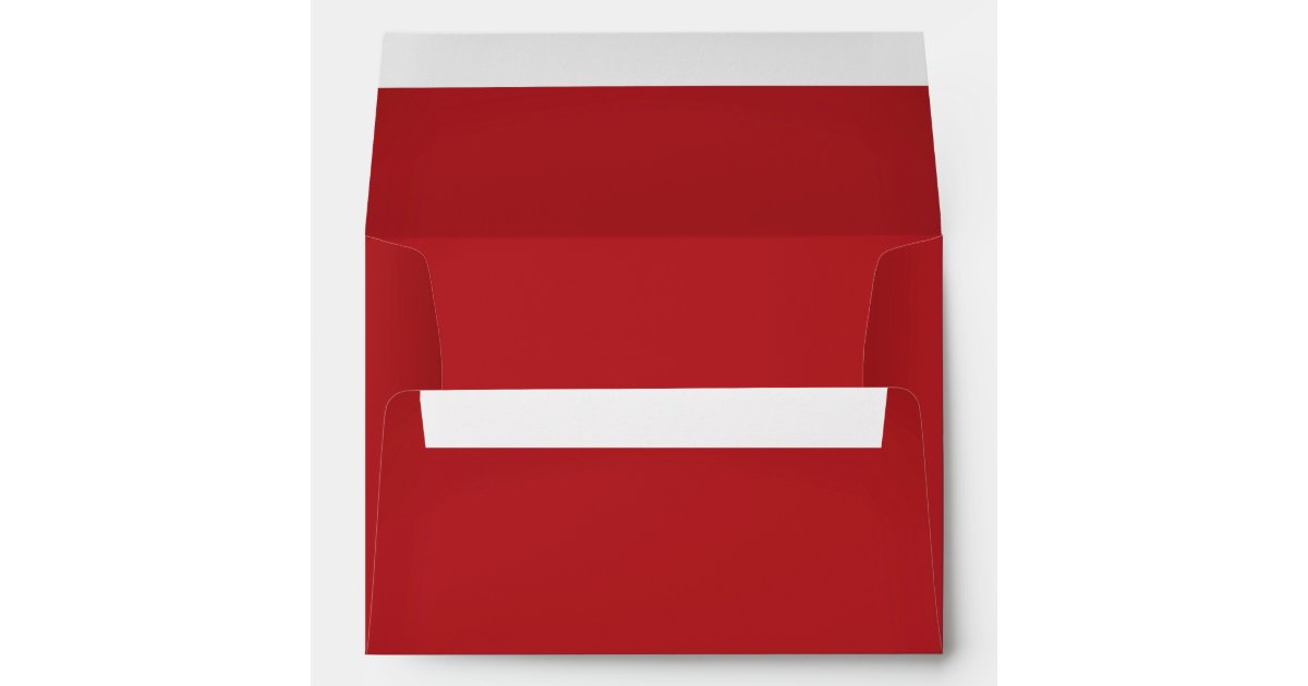 Custom Red Christmas Greeting Card Envelopes | Zazzle