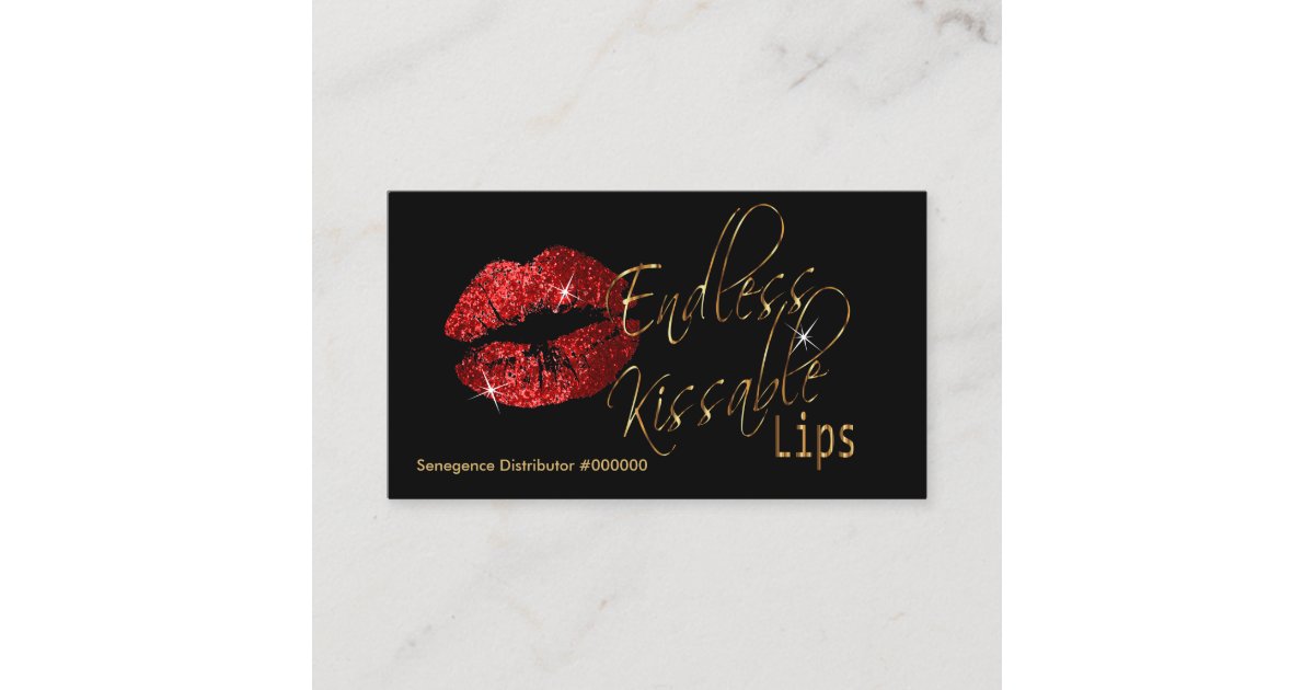 Custom - Red Glitter and Gold Business Card | Zazzle