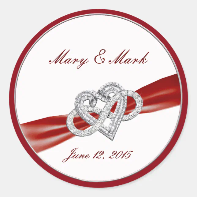 Custom Red Infinity Heart Stickers | Zazzle