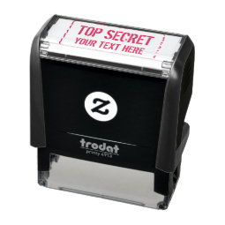 Custom red ink TOP SECRET confidential logo Self-inking Stamp | Zazzle