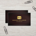 Custom Red Maroon Gold Construction Professional Business Card | Zazzle