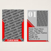 Custom Red Sports Trading Card | Zazzle