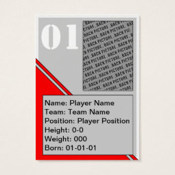 Custom Red Sports Trading Card | Zazzle