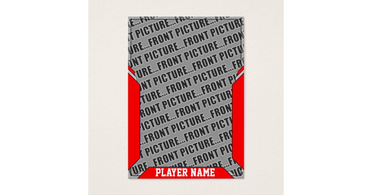 Custom Red Sports Trading Card | Zazzle